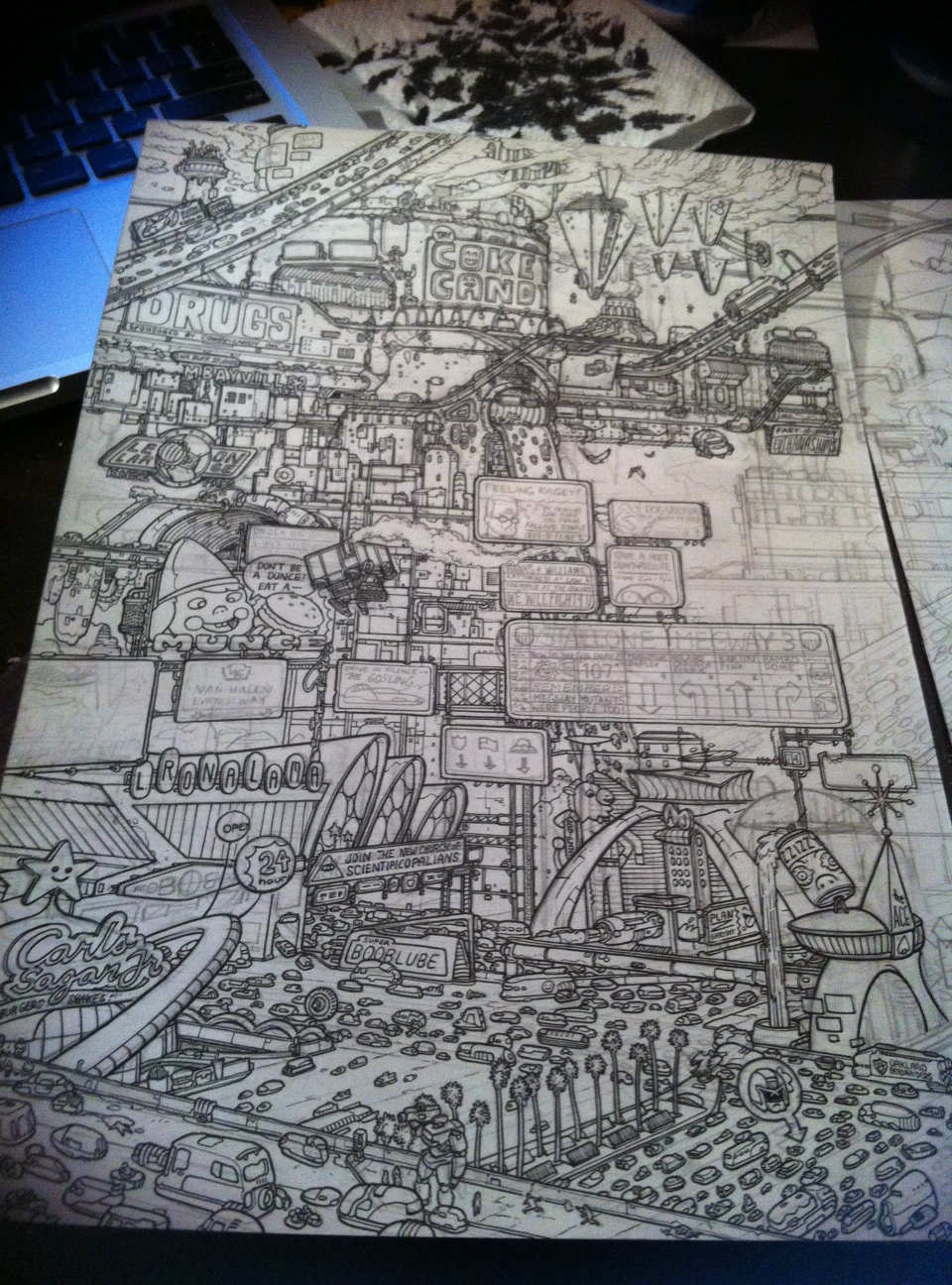 Mega Engineering – Process and Progress of drawing Mega City 2
